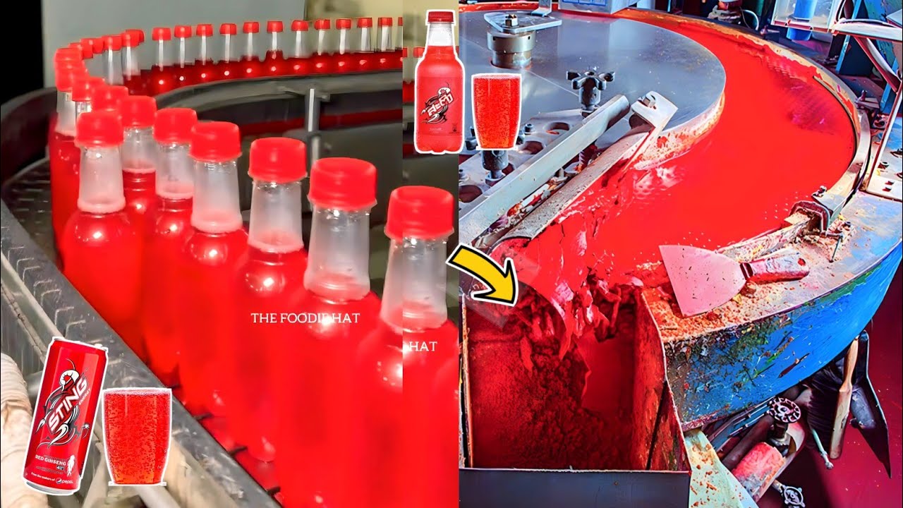 देखिए Factory में Sting energy drink कैसे बनती है? How sting energy ...