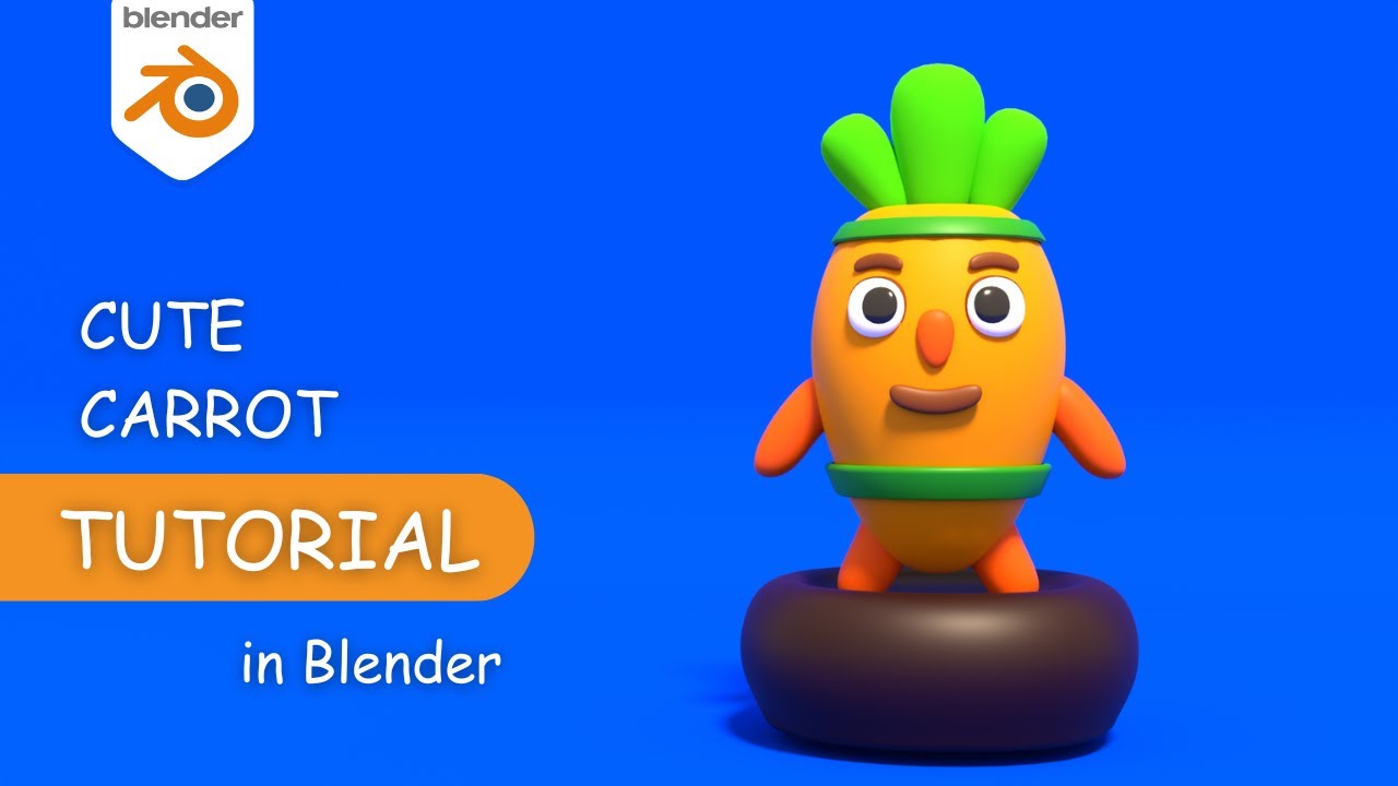 Beginner's Guide: Creating a Cute Carrot 3D Model in Blender - YouTube