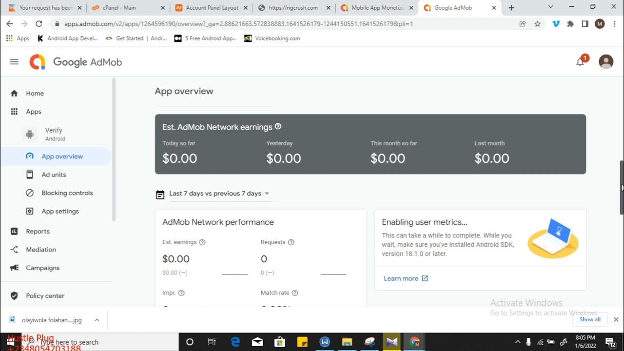 How to Verify your App on your Google Admob Account to go Ready and lift or Remove Ads Limit ...
