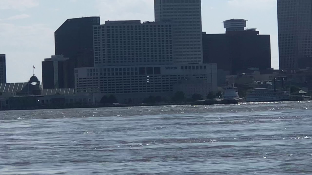 M/V Janice E. Strait sliding around Algiers Point - YouTube