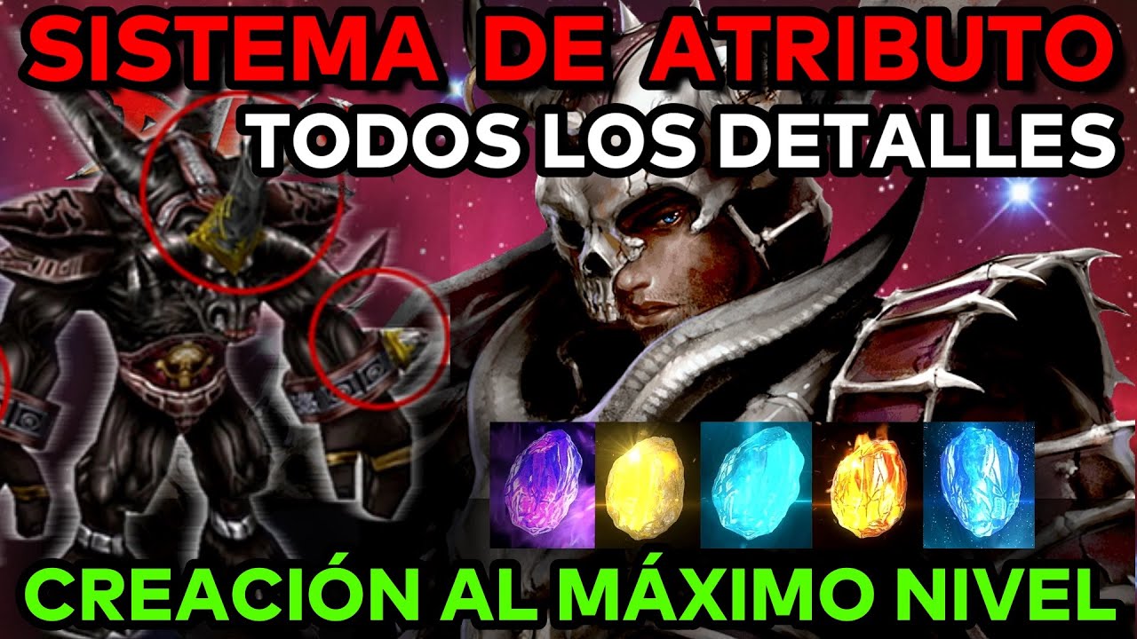 🌌 SISTEMA DE ATRIBUTO AL DETALLE 🌌 | PIEDRA Y CRIATURAS AL MAXIMO NIVEL ...
