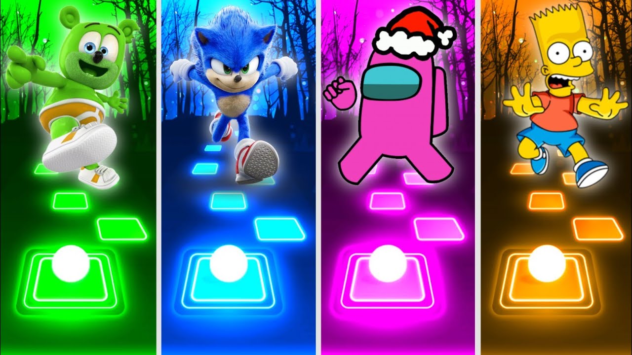 Gummy Bear x Sonic The Hedgehog x Among us x Simpsons Tapped - Tiles ...
