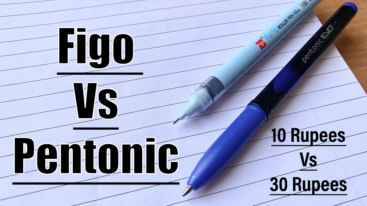 Figo Roller Pen vs Pentonic Evo Gel Pen Handwriting | @Awesome ...