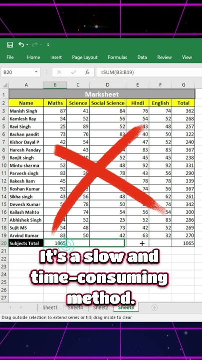 Quickly Sum Data in Excel with a Simple Shortcut! #exceleducation #learnexcel #exceltips - YouTube