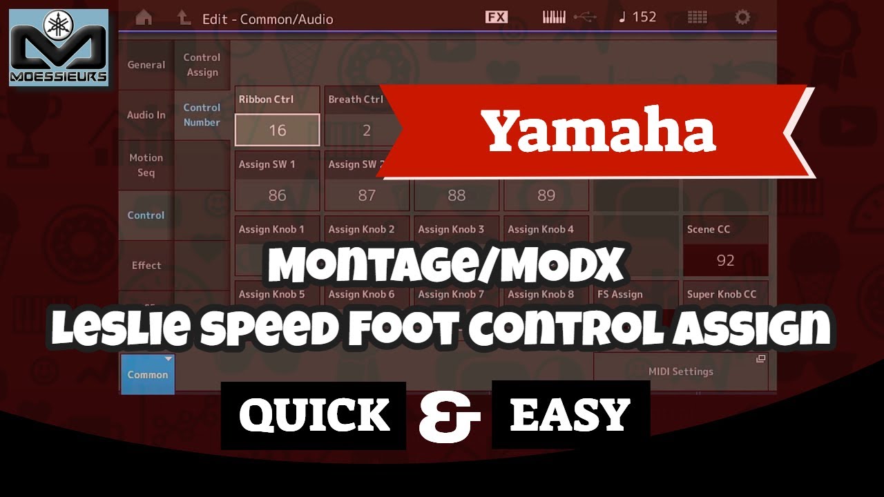 Yamaha Montage/MODX - Leslie Speed Foot Control assign (French subtitle ...