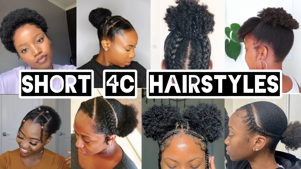 💖Simple and Cute short 4C natural hairstyles🦋 - YouTube