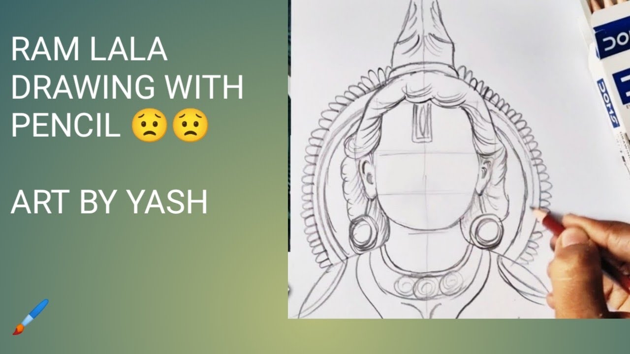 ram lala drawing with pencil step by step, ayodhya ram ji drawing, ART ...