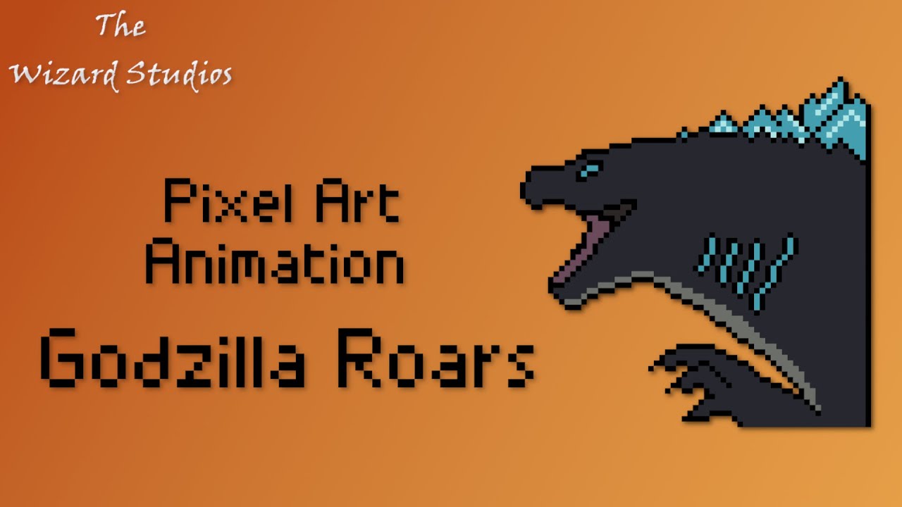 Pixel Art Animation - Godzilla Roars - YouTube