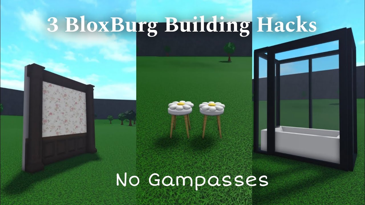 3 BLOXBURG BUILDING HACKS // No gamepasses 🫶🏻 //Bloxburg // Roblox ...