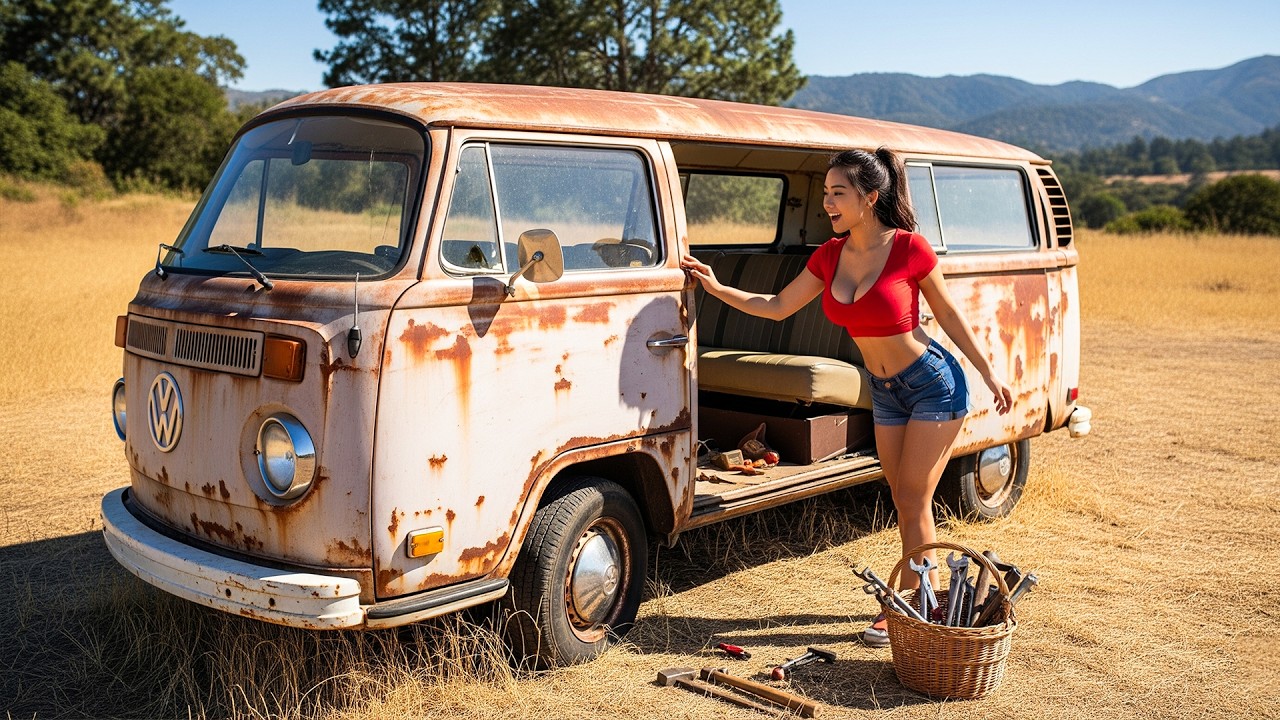 Genius Girl Found and Restores an Old Abandoned Camper Van - Will It ...