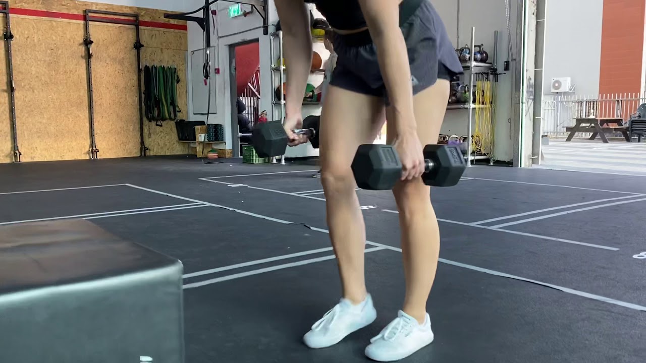 DB burpee step ups - YouTube