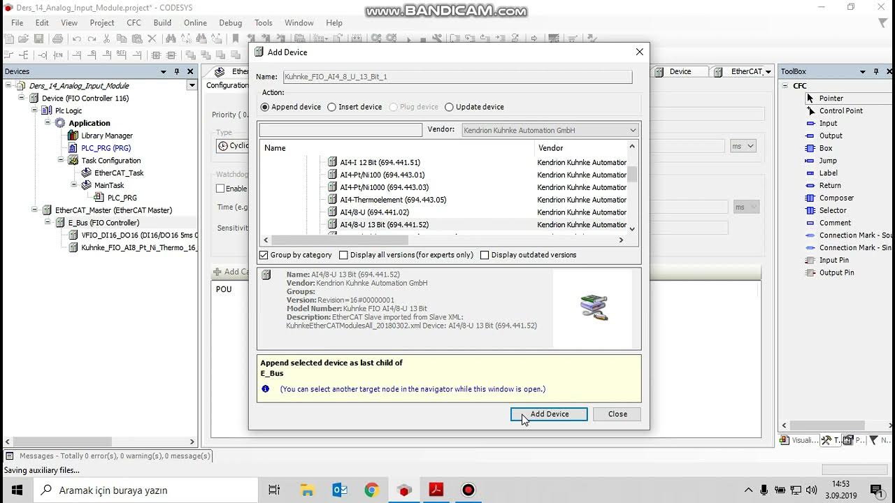 KUHNKE PLC CODESYS Ders14 Analog Input Module - YouTube