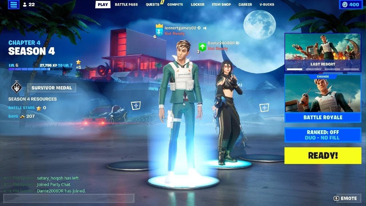 fortnite chapter 4 season 4 eerste win met dante! - YouTube