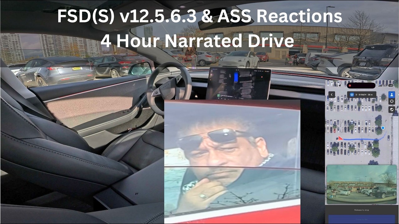Tesla FSD 12.5.6.3 & Smart Summon at Costco - YouTube