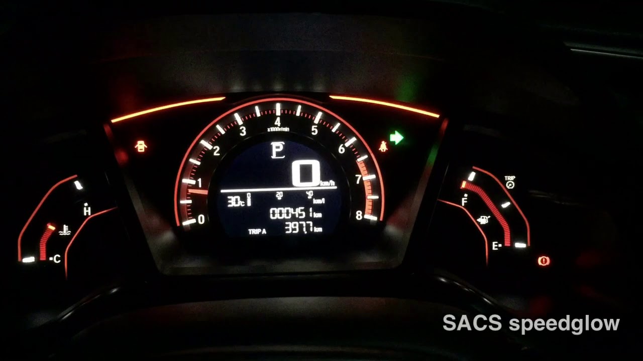 Custom “Type R look” cluster civic turbo hatchback - YouTube