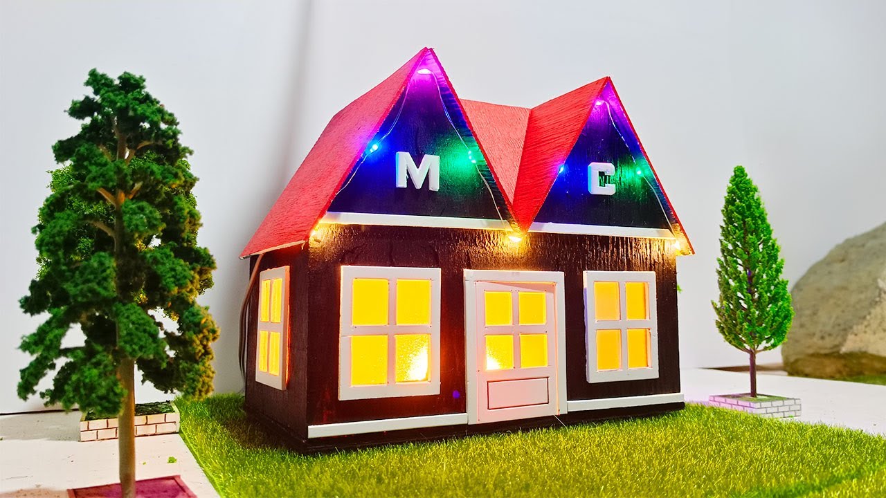 DIY - CARA MEMBUAT MINIATUR RUMAH MINI DARI KAYU || MINIATUR RUMAH #25 ...