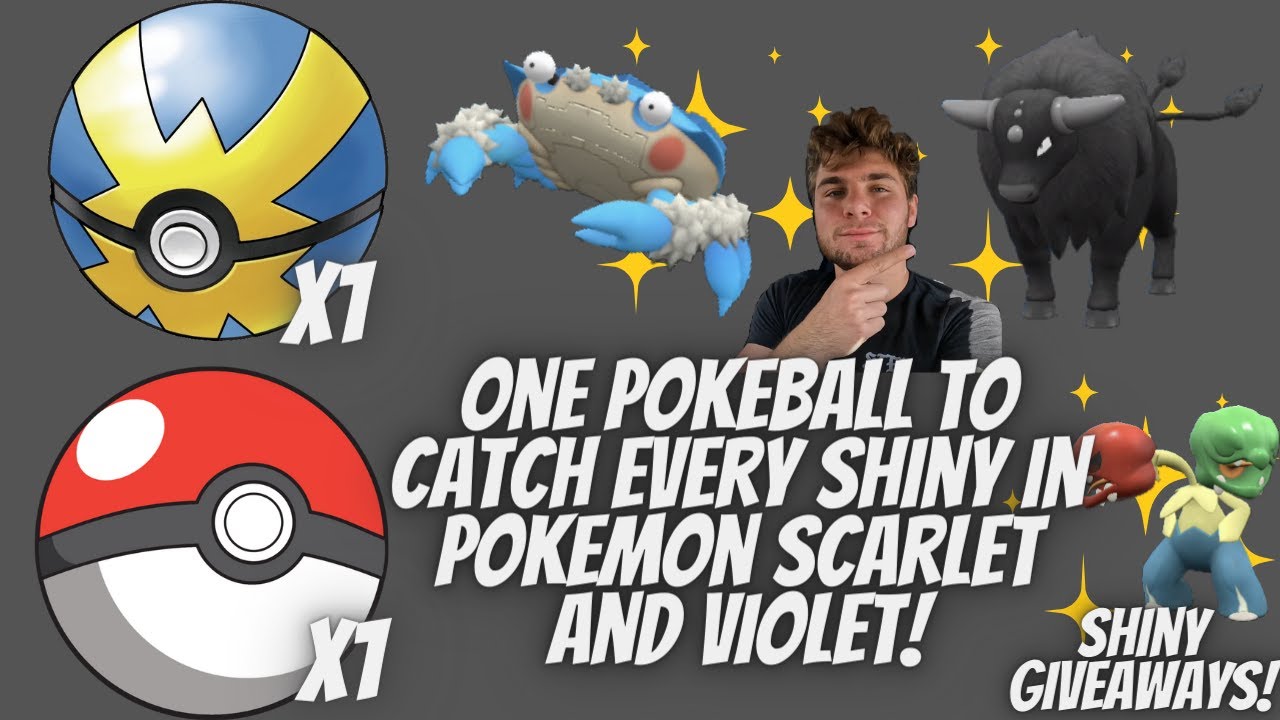 One Pokeball To Catch Every Shiny Pokemon in Pokemon Scarlet and Violet ...