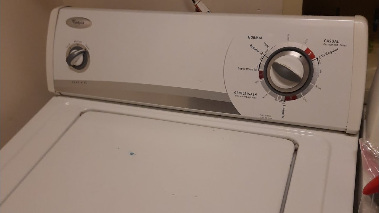 2009 whirlpool direct drive washer rinse and final spin cycle - YouTube