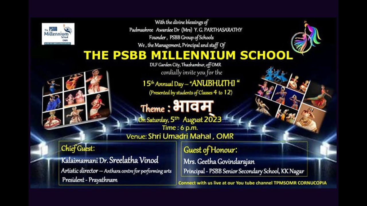The PSBB Millennium School DLF Garden City OMR "ANUBHUTHI 23" (GURU ...