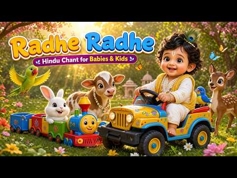 Radhe Radhe Hindu Chant for Babies & Kids | Krishna Bhajan for Children | Devotional Nursery Rhymes