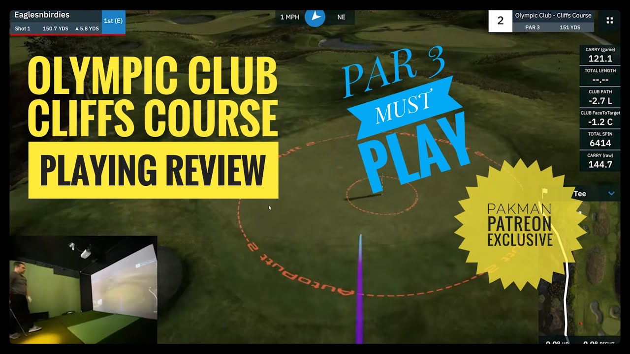 GSPro Course | Pakman Exclusive | Olympic Club - Cliffs Course - YouTube
