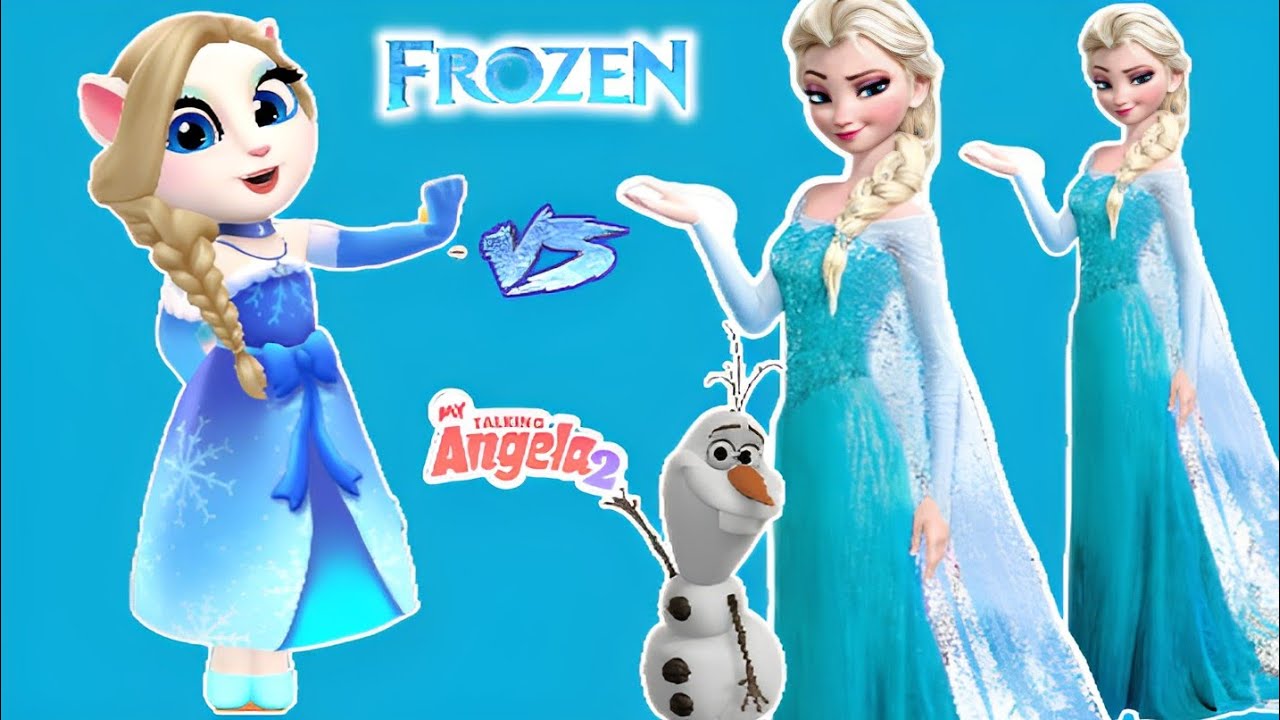 Disney's Frozen Queen Elsa VS Angela 💃💃 Elsa Makeover Cosplay 💃💃 My ...