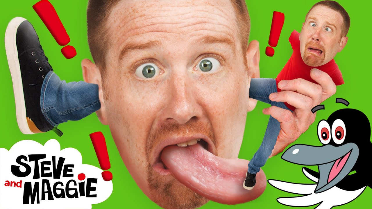 Body Parts Playground Hide and Seek for Kids with Steve and Maggie ...