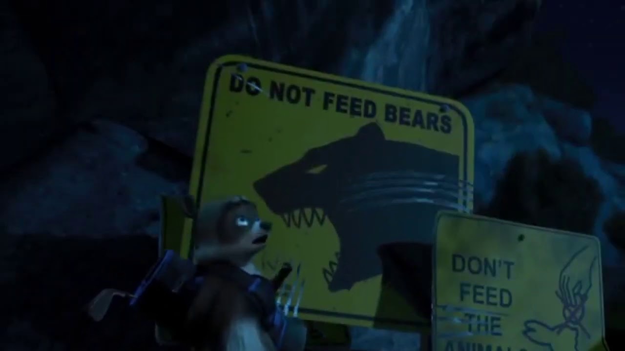 Over the hedge || Movie clip || stealing food from a giant bear scene ...