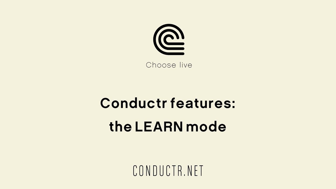 CONDUCTR user modules' set-up with LEARN function - YouTube