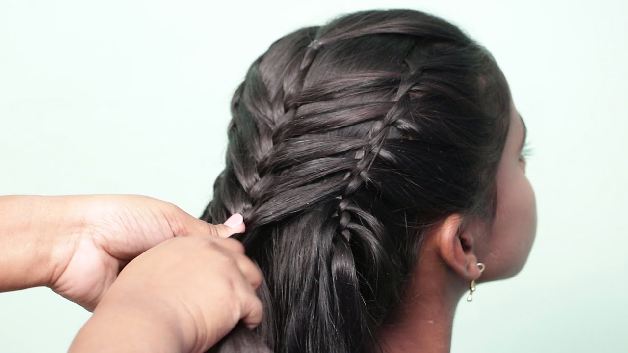 Beautiful fish braid hairstyles for Long Hair | simple Hairstyles party ...