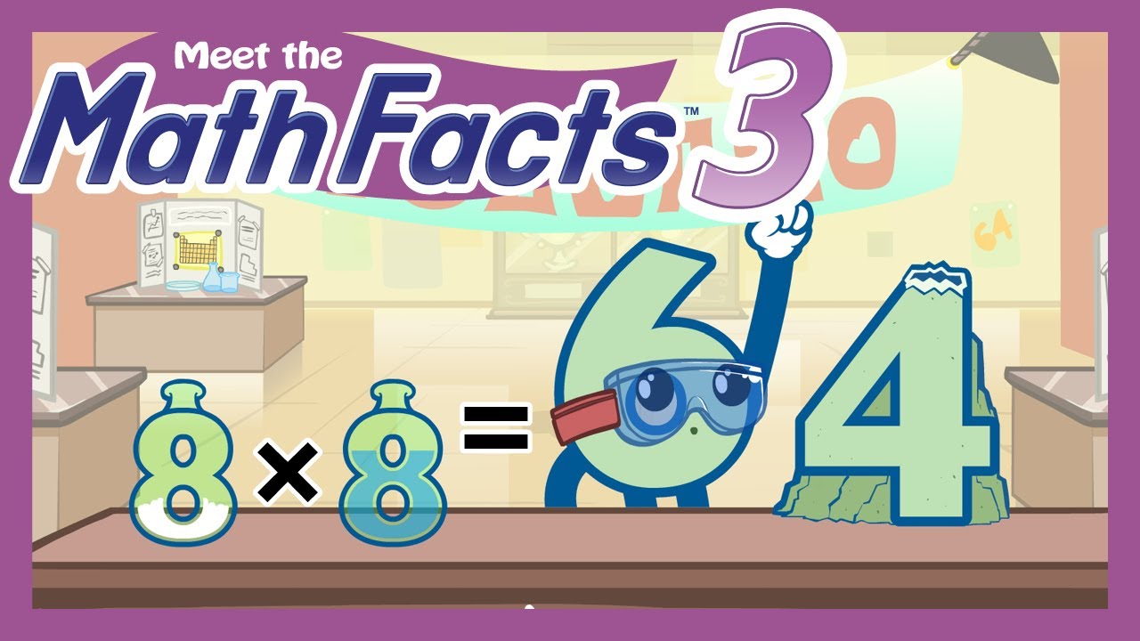 Meet the Math Facts Multiplication & Division - 8 x 8 = 64 | Preschool ...