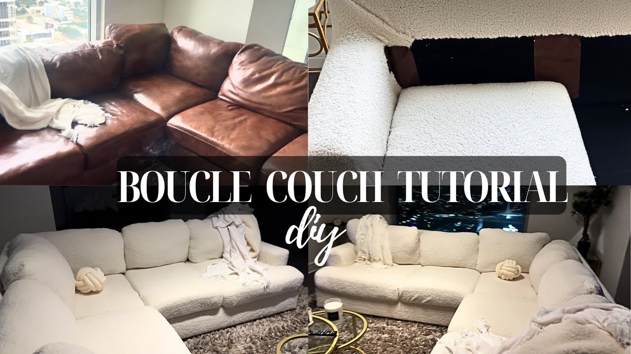 I MADE MY OWN BOUCLE COUCH HERE’S HOW!!! - YouTube