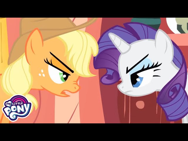 Applejack Vs Rarity! 😱 ️‍🔥 The Sleepover Challenge! 💤 My Little Pony ...