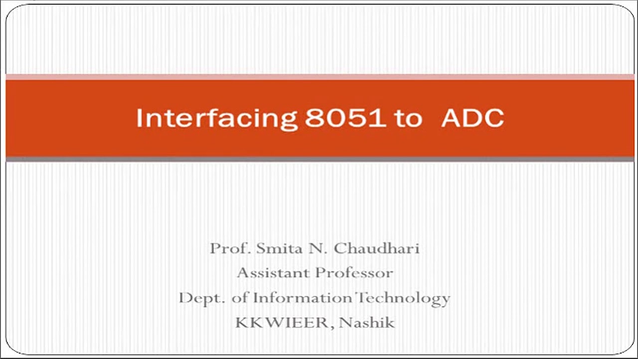 Interfacing 8051 to ADC - YouTube