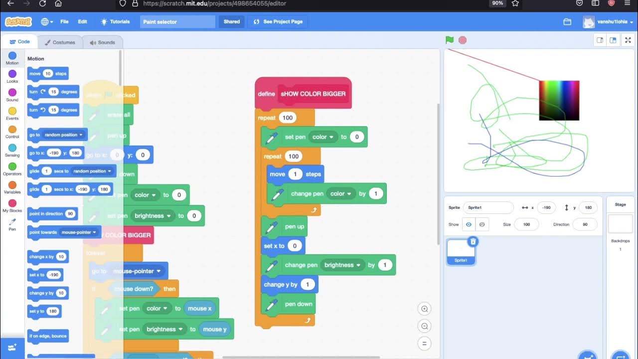 how to make paint selector using scratch - YouTube