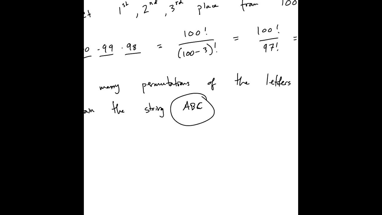 Discrete Math: Permutations Examples - YouTube