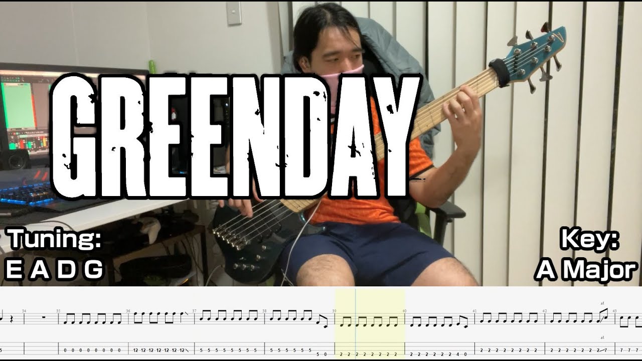 Green Day - Give Me Novacaine | Bass Cover (TAB/sheet music included ...