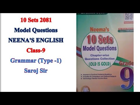 Q.N.9,10 | Class 9 Grammar | Ten set class 9 2081|| Neema's English Solutions || Class 9 - YouTube