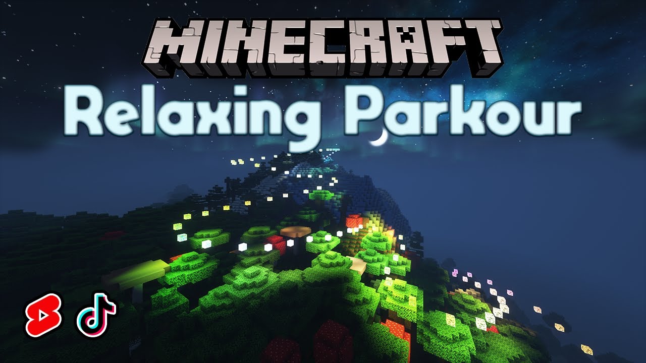 1 Hour of Relaxing Minecraft Parkour (Glowing Ore, Aurora) - YouTube