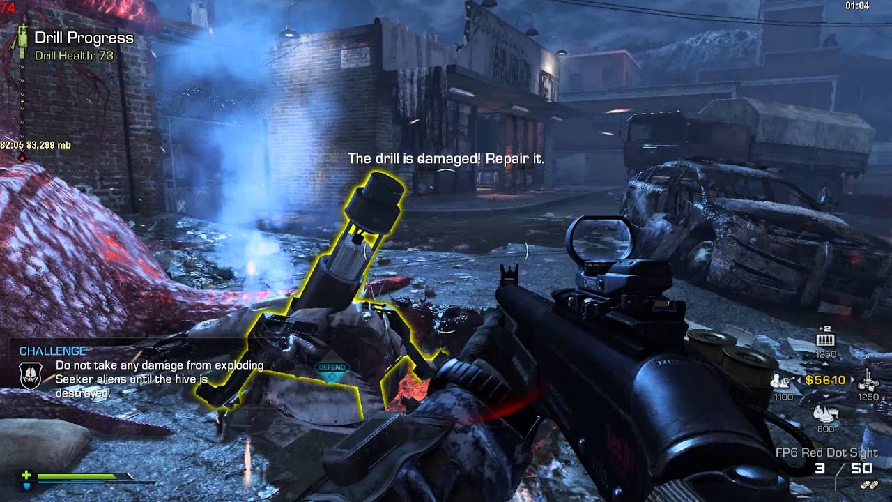 Call of Duty Ghosts "CoD" Extinction Alien Crushing Gameplay (4/4 ...