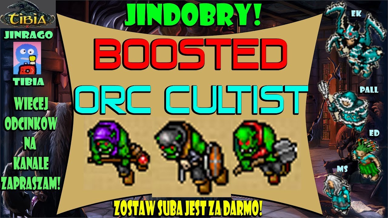 Tibia - Orc Cult Boosted 1kk/h exp 148lvl EK-spowiska - YouTube