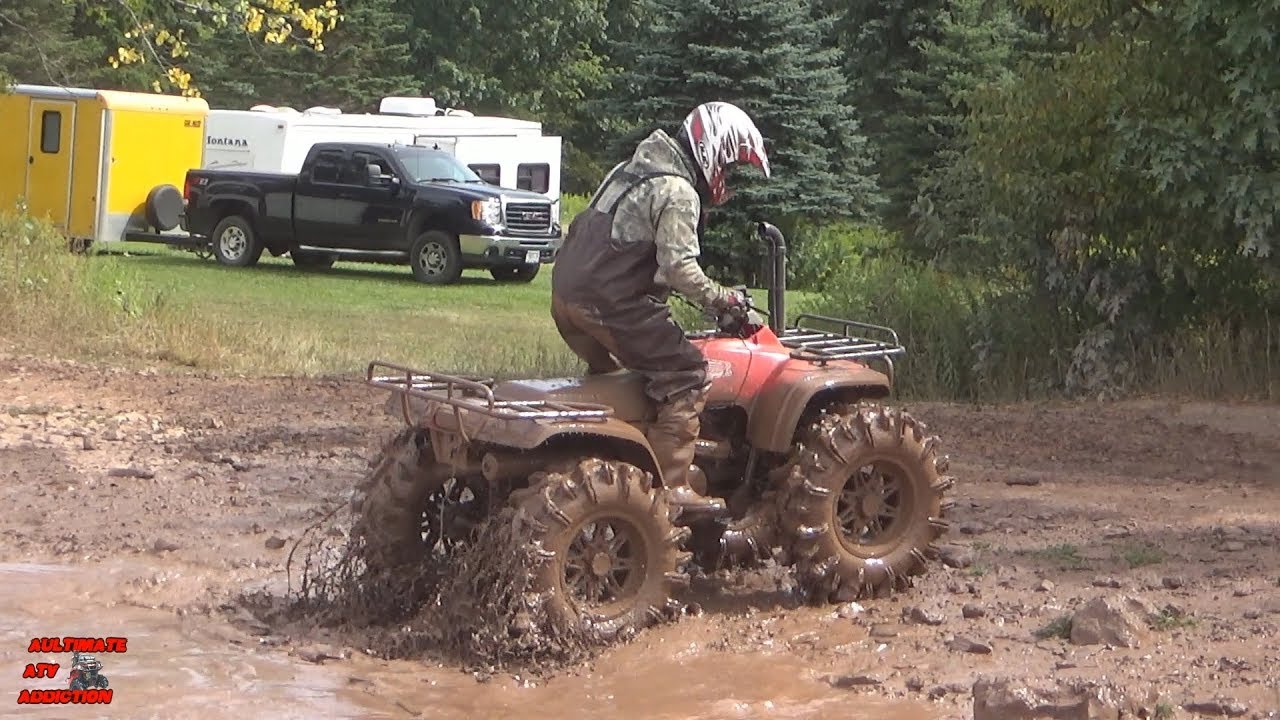 HONDA 300 WITH 28" TIRES AND GEAR REDUCTION - YouTube