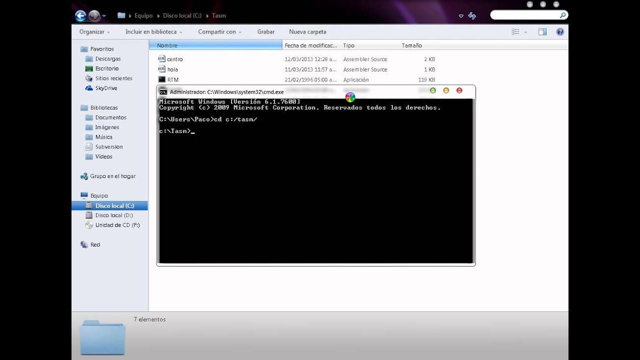 ensamblar enlazar y ejecutar un programa en ensamblador - YouTube