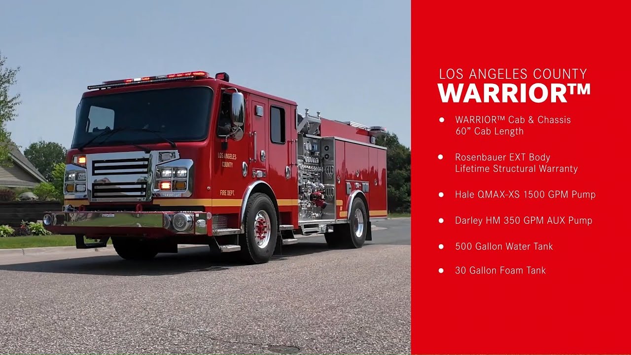 Los Angeles County's NEW Rosenbauer Pumpers - 15632 - YouTube
