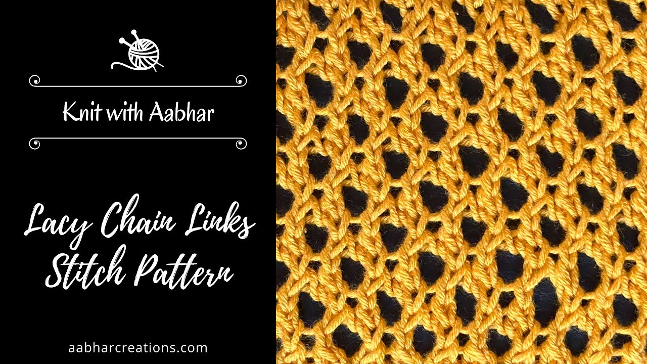Lacy Chain Links - super simple, easy lace knitting pattern for ...