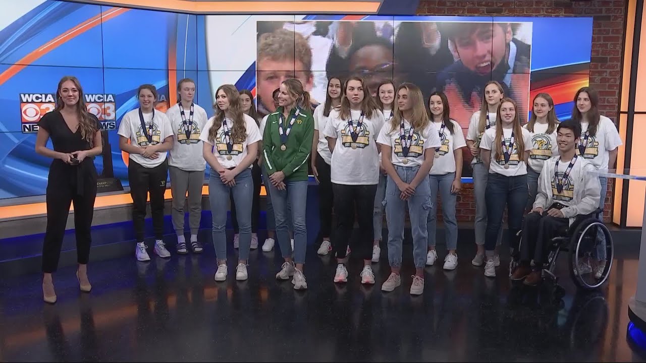 State Champion Sabers visit WCIA 3 Studio - YouTube