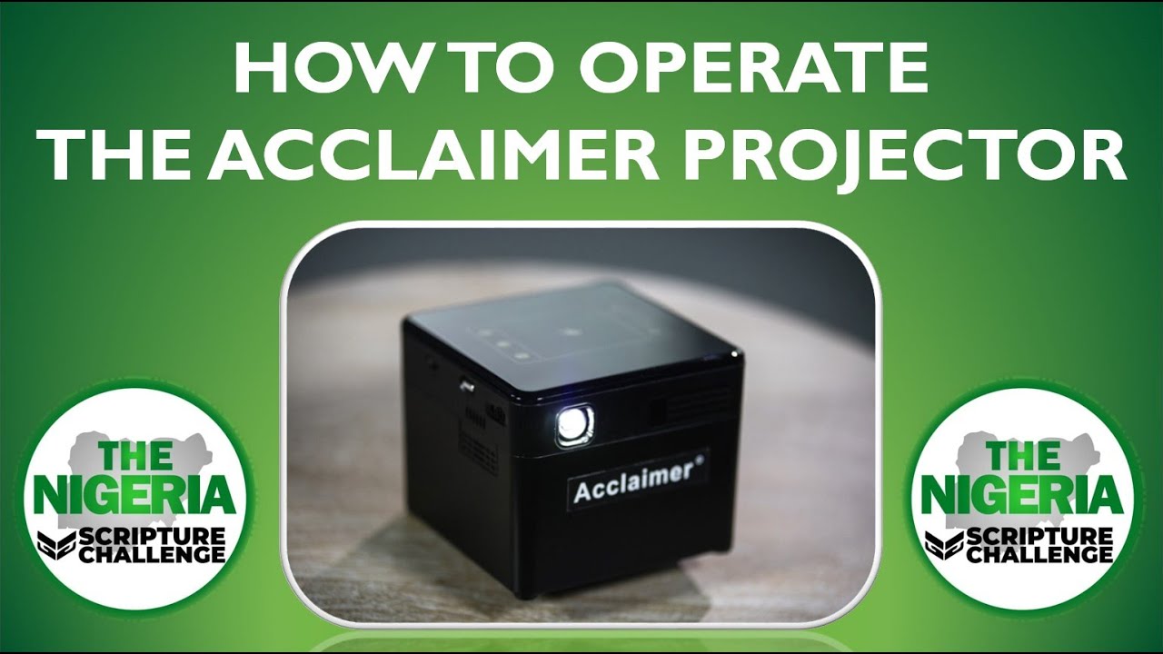 ACCLAIMER PROJECTOR TUTORIAL - YouTube