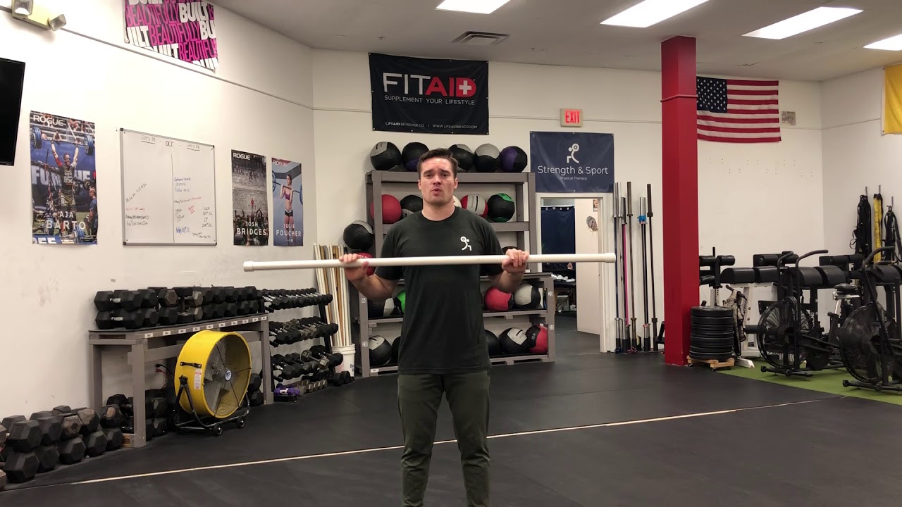 PVC pipe strict press & Overhead Squat - YouTube