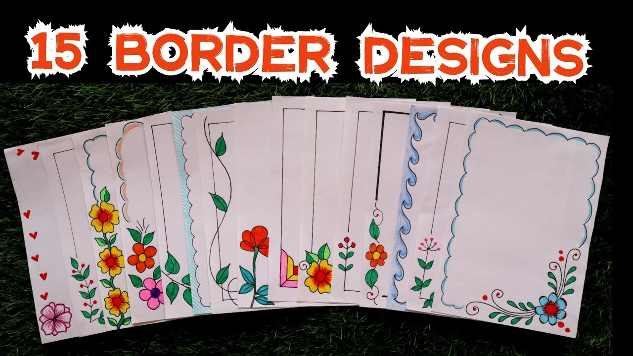 15 Border Designs/Simple and Easy Borders/Border design for project ...