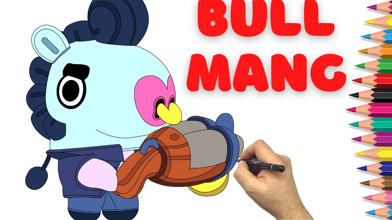 Як намалювати Булла Манг Бравл Старс - How to draw Bull Mang from Brawl ...